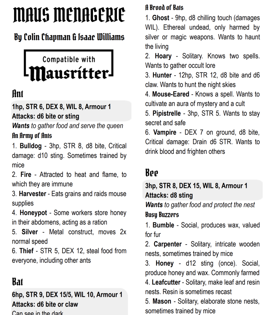 Librarian's Highlights for Mausritter - Mausritter Library